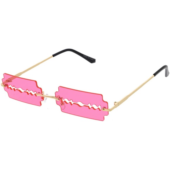 Dolls Kill | Accessories | Neon Pink Razor Razorblade Punk Translucent ...
